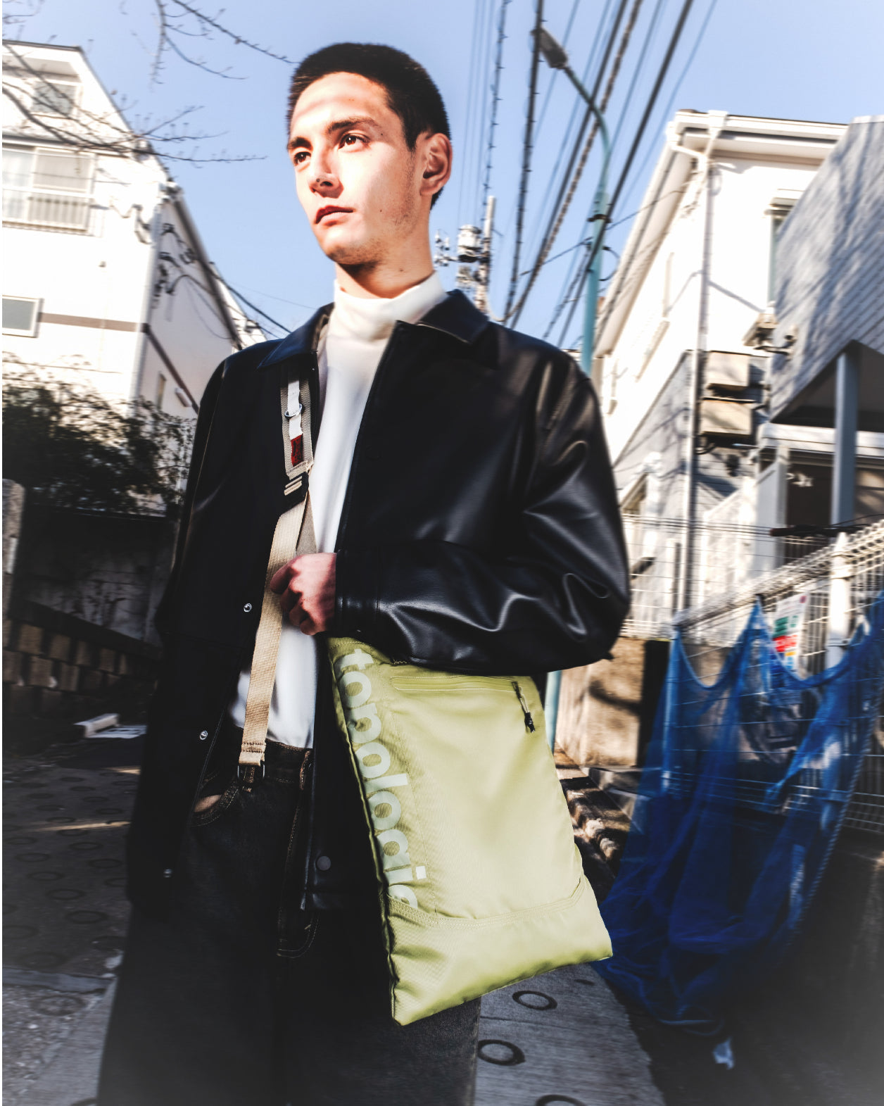 Utility Vertical Tote / Black / Utlity Sling Wide Black – Topologie EU